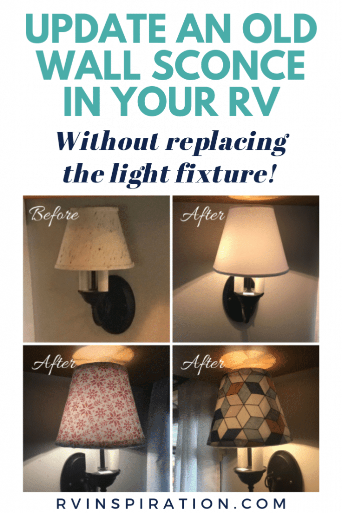 DIY: How to Make Removeable Lampshade Covers | RV Inspiration