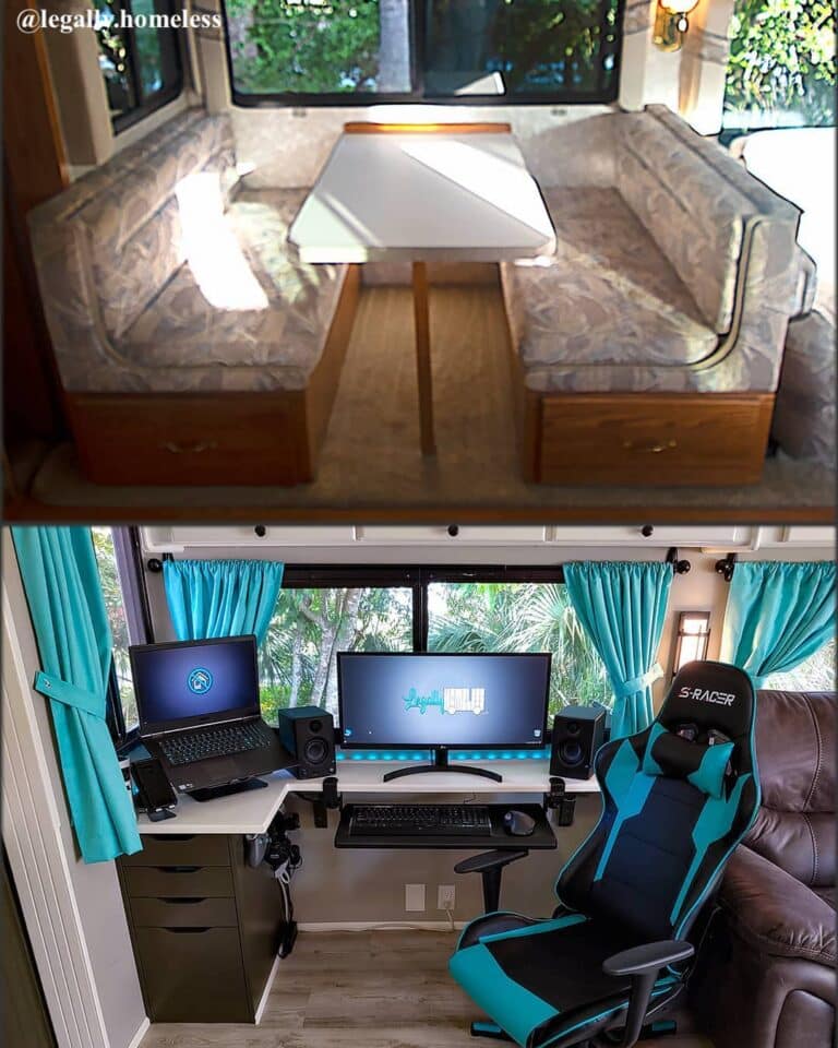 7 Creative RV Office and Desk Ideas: Space-Saving Workspaces for Remote Work on the Road | RV ...