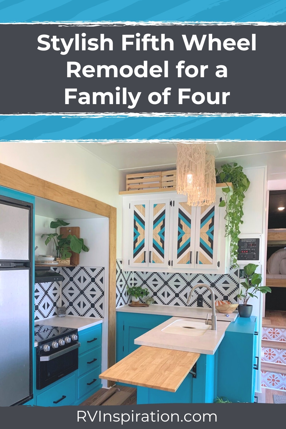 Stylish Fifth Wheel Remodel for a Family of Four | RV Inspiration
