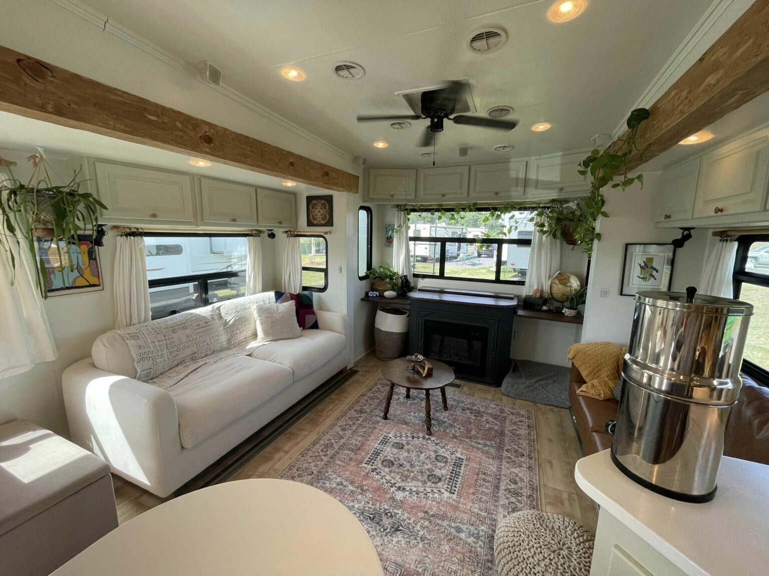 Dark Fifth Wheel into a Bright Contemporary RV | RV Inspiration
