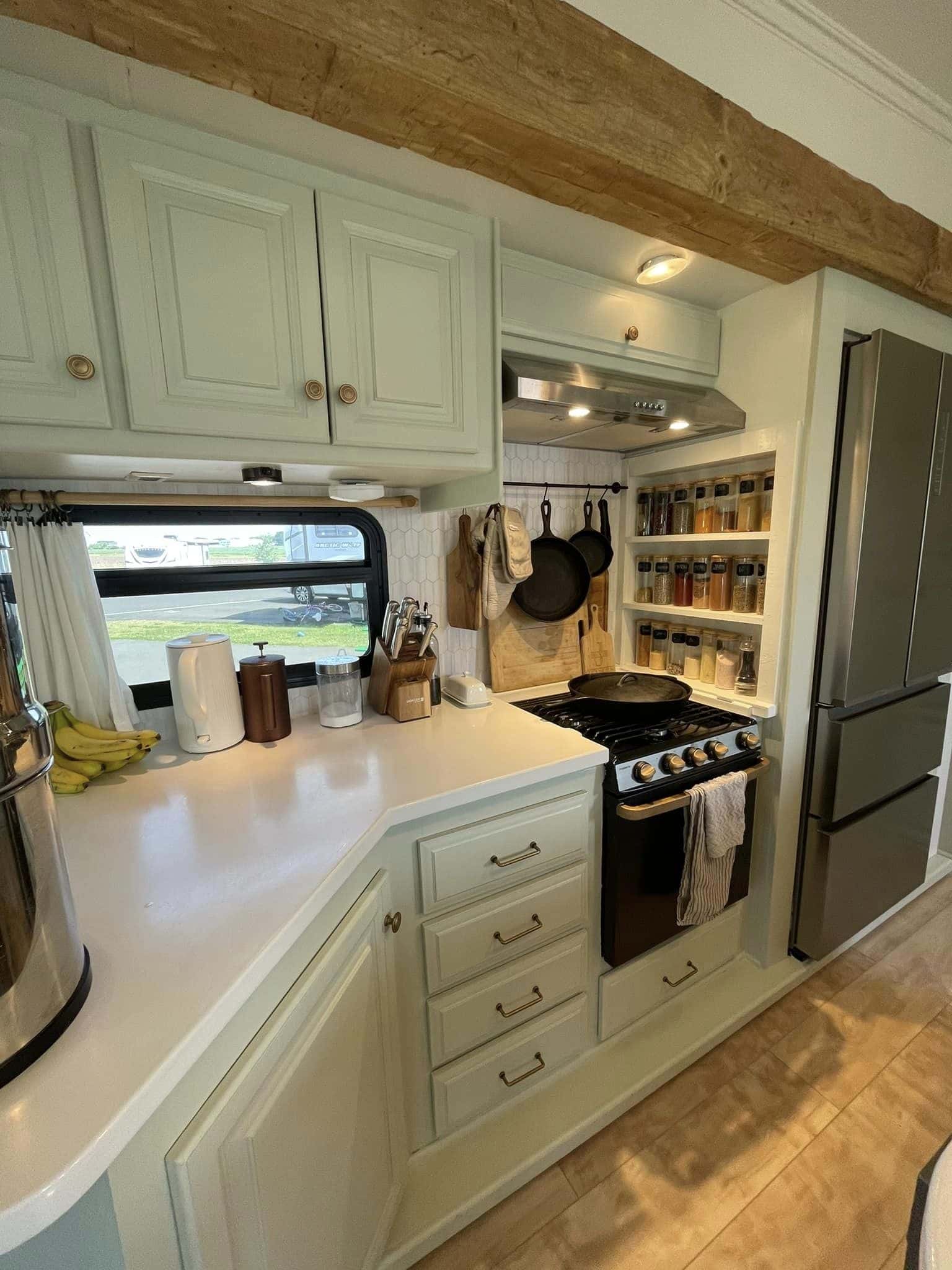 Dark Fifth Wheel into a Bright Contemporary RV | RV Inspiration