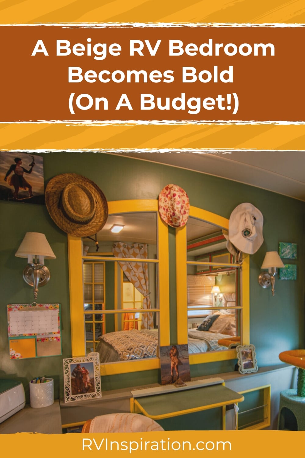 A Beige RV Bedroom Becomes Bold (On A Budget) | RV Inspiration
