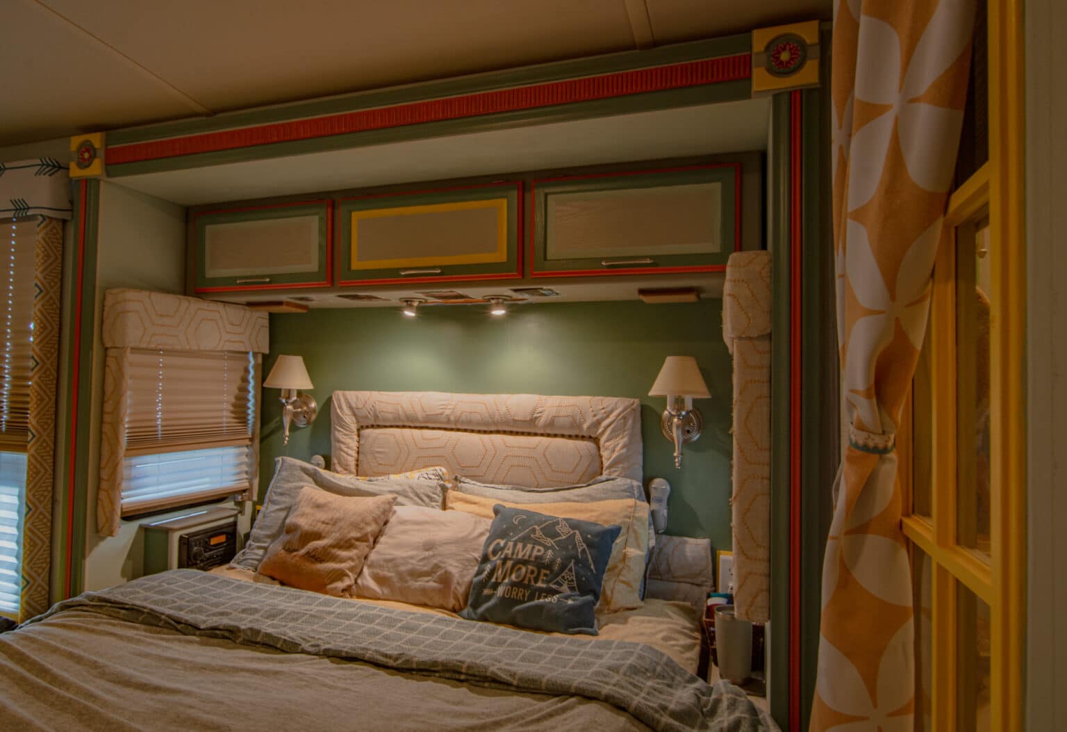 A Beige RV Bedroom Becomes Bold (On A Budget) | RV Inspiration
