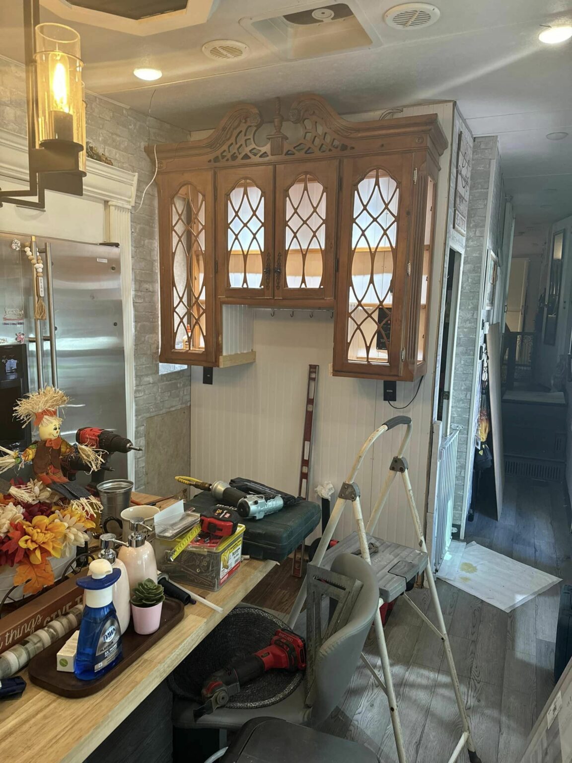 A Facebook Marketplace China Cabinet Transformed This RV Kitchen