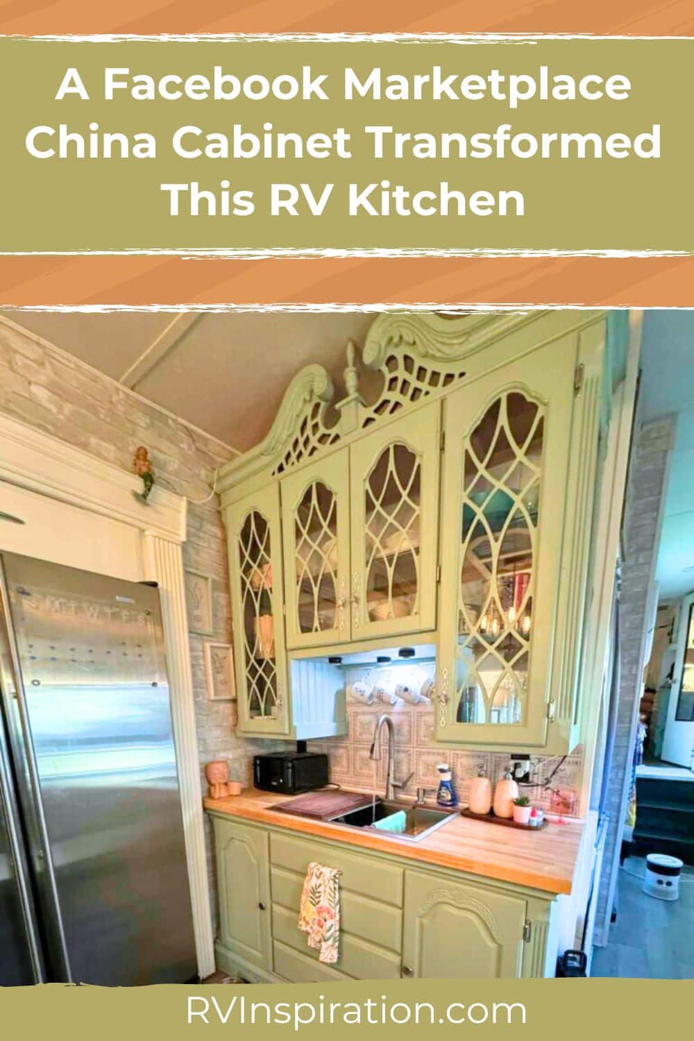 A Facebook Marketplace China Cabinet Transformed This RV Kitchen